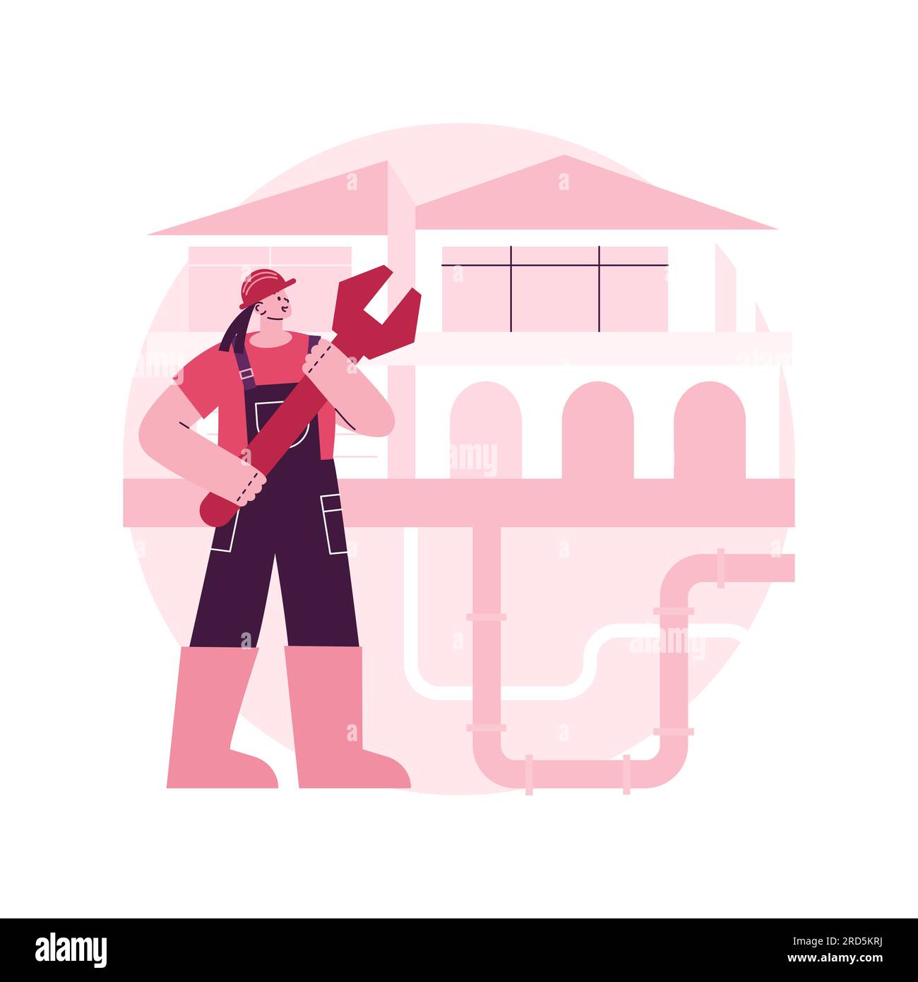 Sewerage system abstract concept vector illustration. Domestic sewerage ...