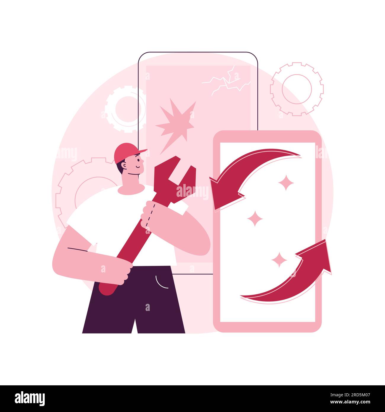 Refurbished device abstract concept vector illustration. Refurbished ...