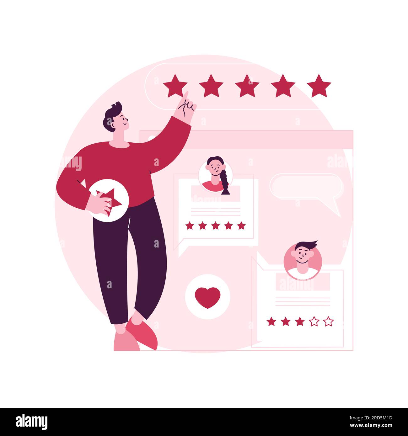 Customer feedback abstract concept vector illustration. Consumer rating ...