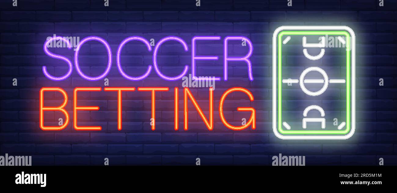 Soccer betting neon sign Stock Vector Image & Art - Alamy