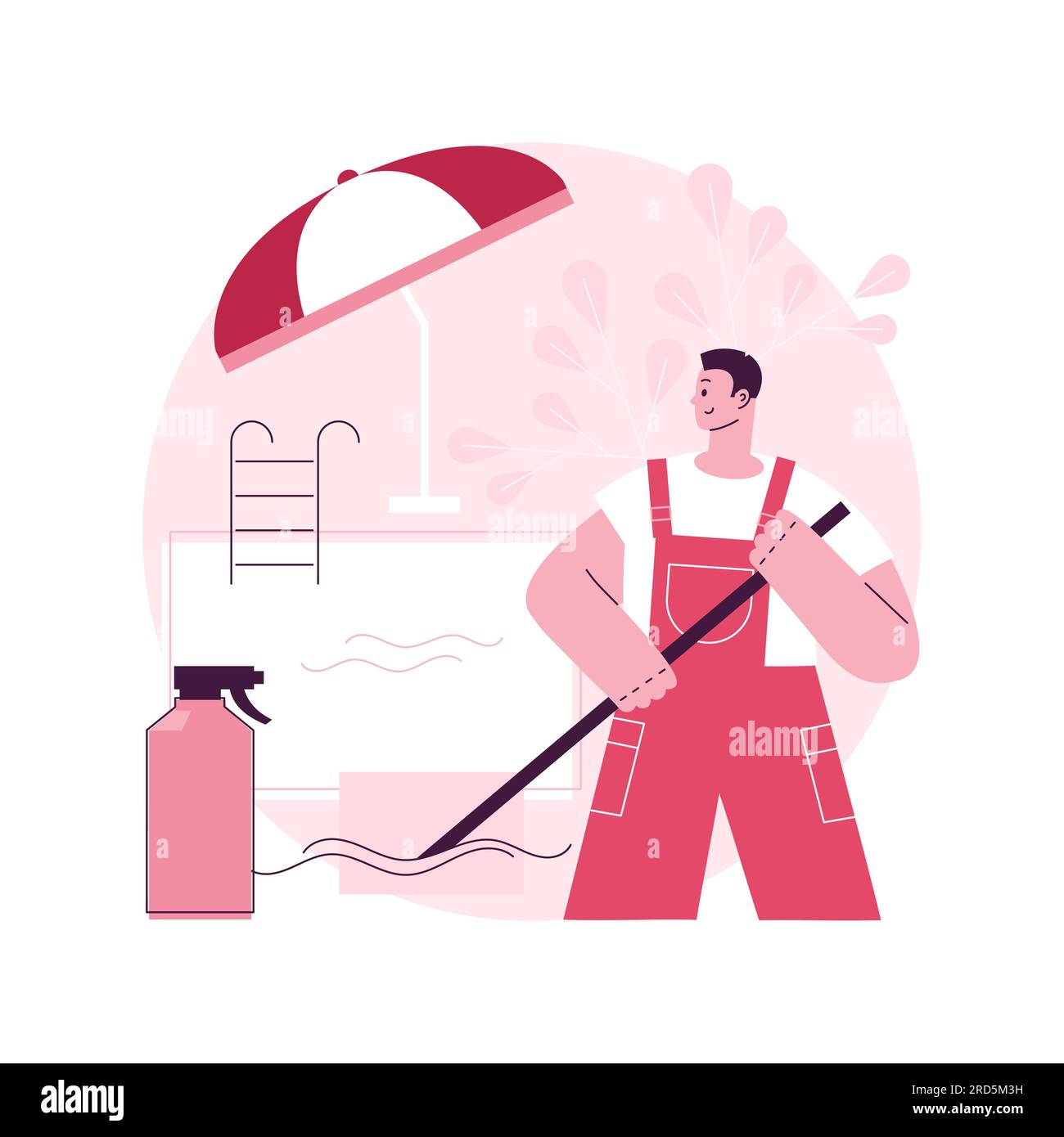 Cleaning swimming pool Stock Vector Images - Alamy