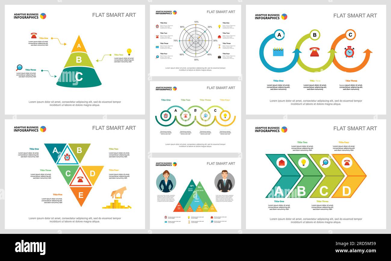 Colorful statistics and logistics infographic charts set Stock Vector ...