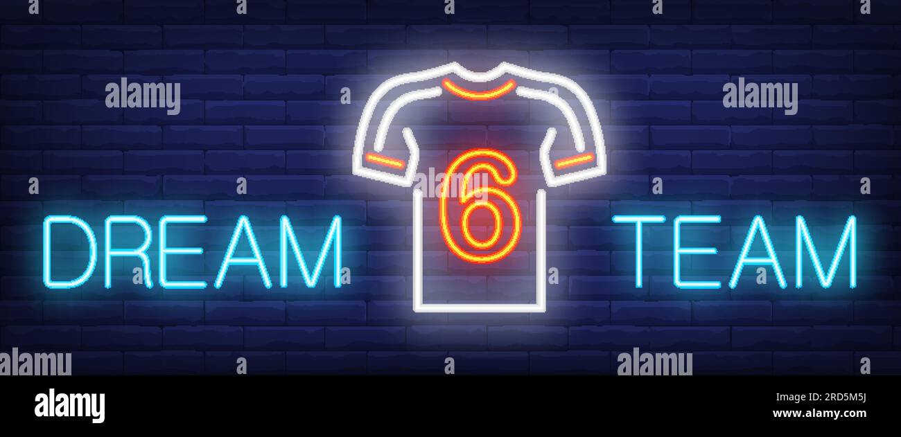 Dream team neon sign Stock Vector Image & Art - Alamy