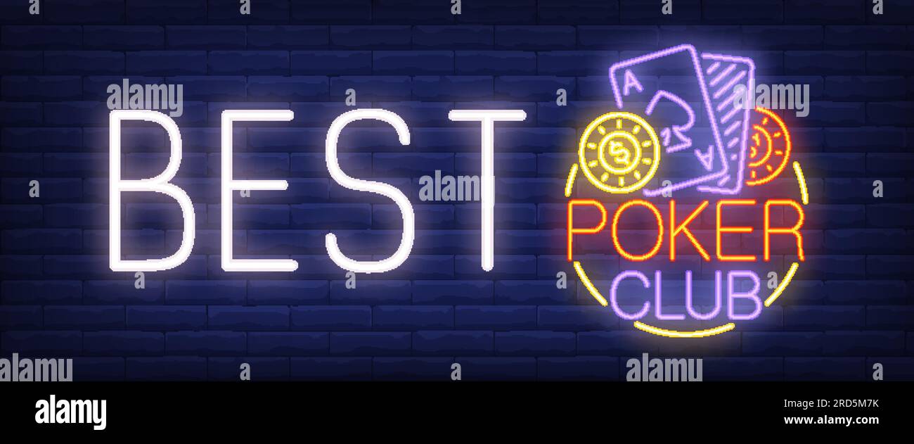 Best poker club neon sign Stock Vector Image & Art - Alamy