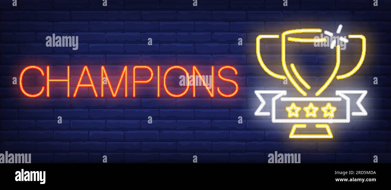 Champions neon sign Stock Vector Image & Art - Alamy