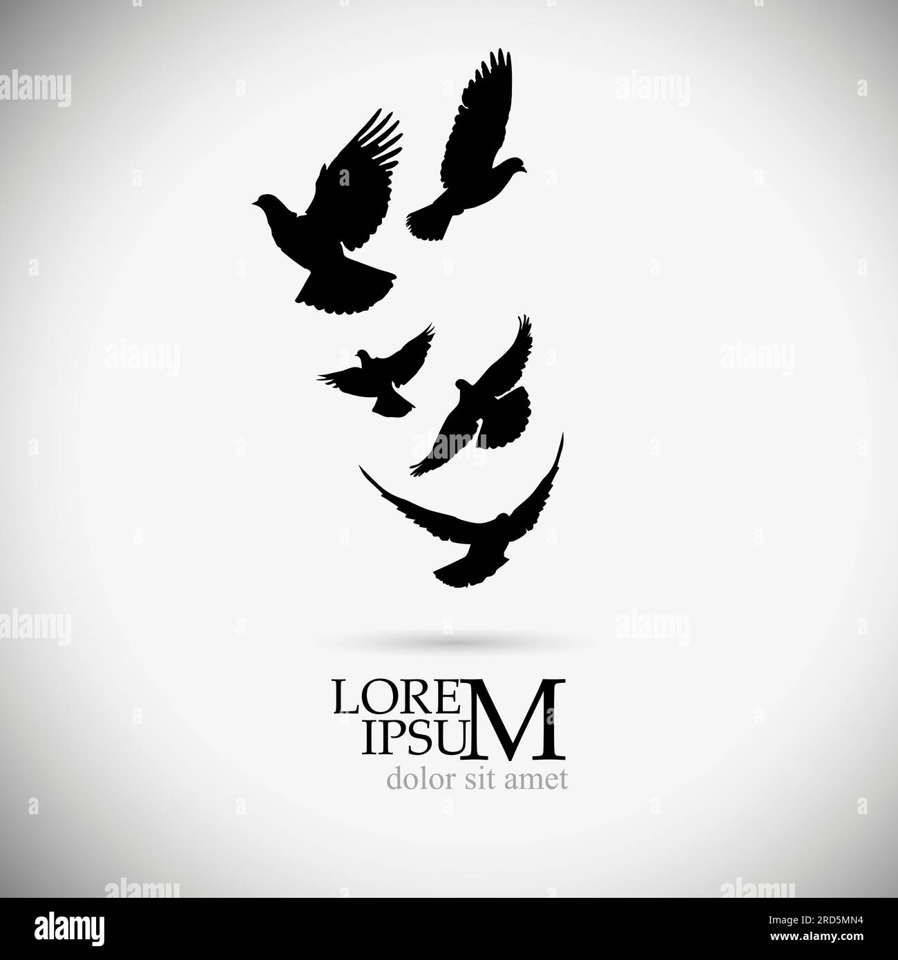 A flock of flying birds. Vector illustration Stock Vector Image & Art ...