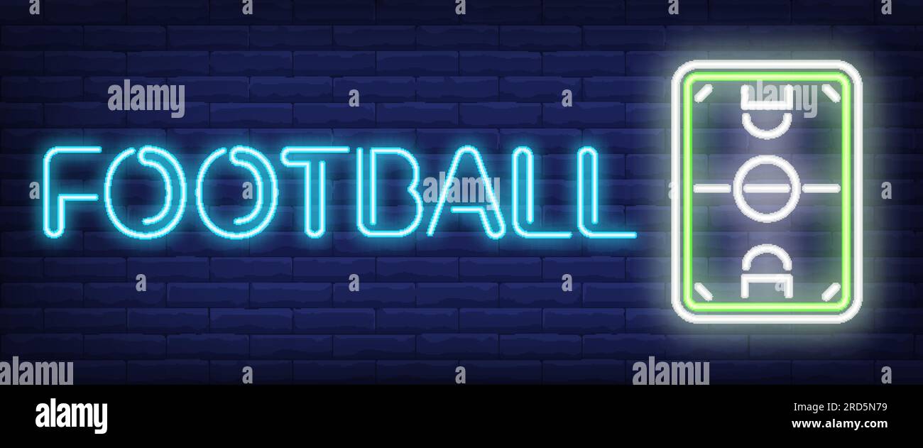 Football neon sign Stock Vector Image & Art - Alamy
