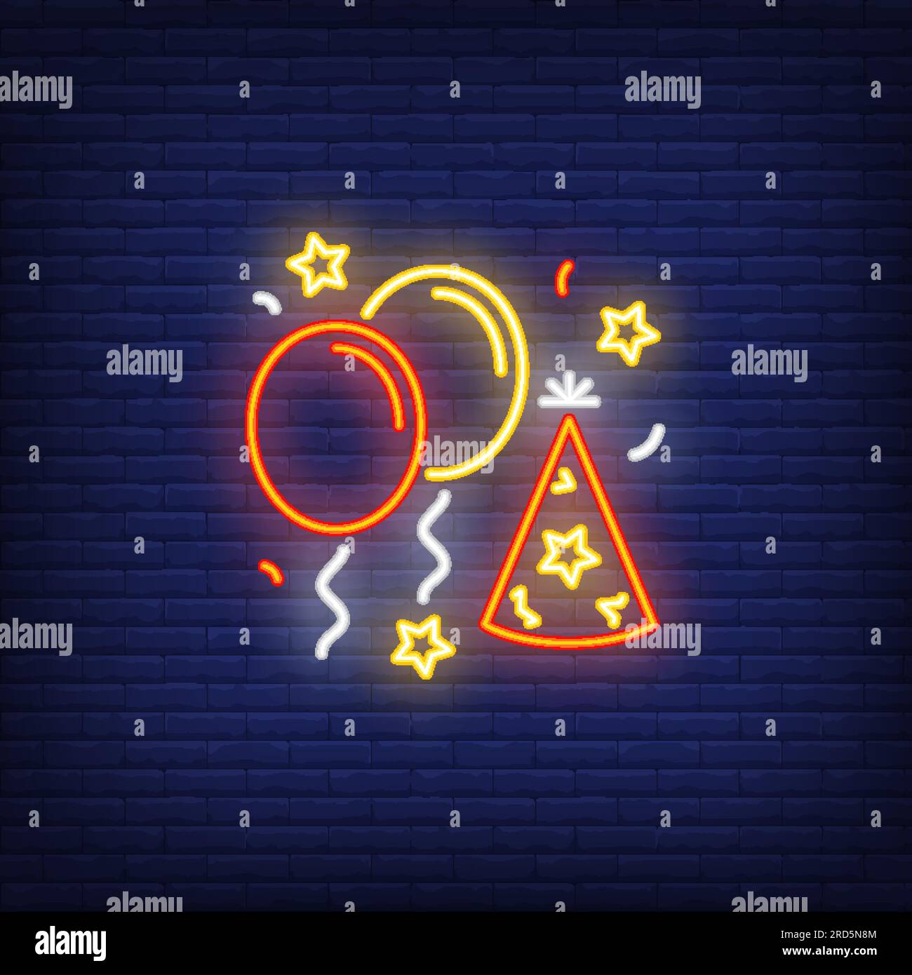 Party decorations neon sign Stock Vector Image & Art - Alamy