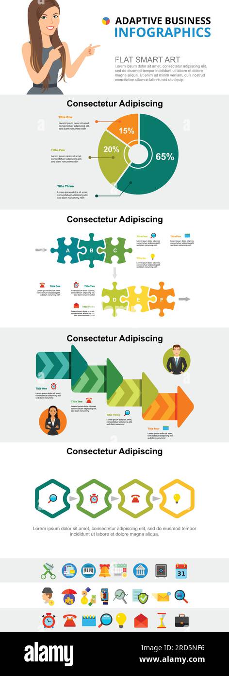 Marketing and business planning infographic charts set Stock Vector ...