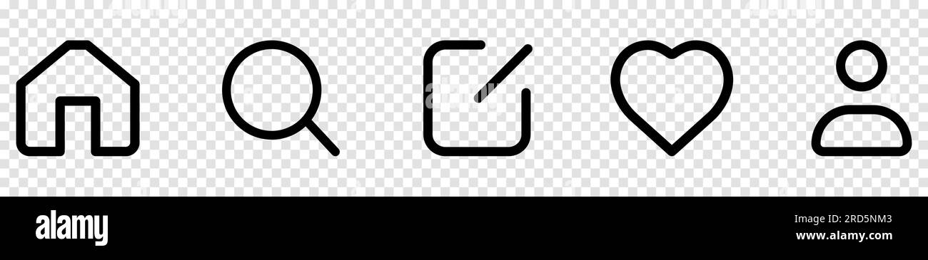 Threads social media icons of interface. Editorial vector isolated on ...