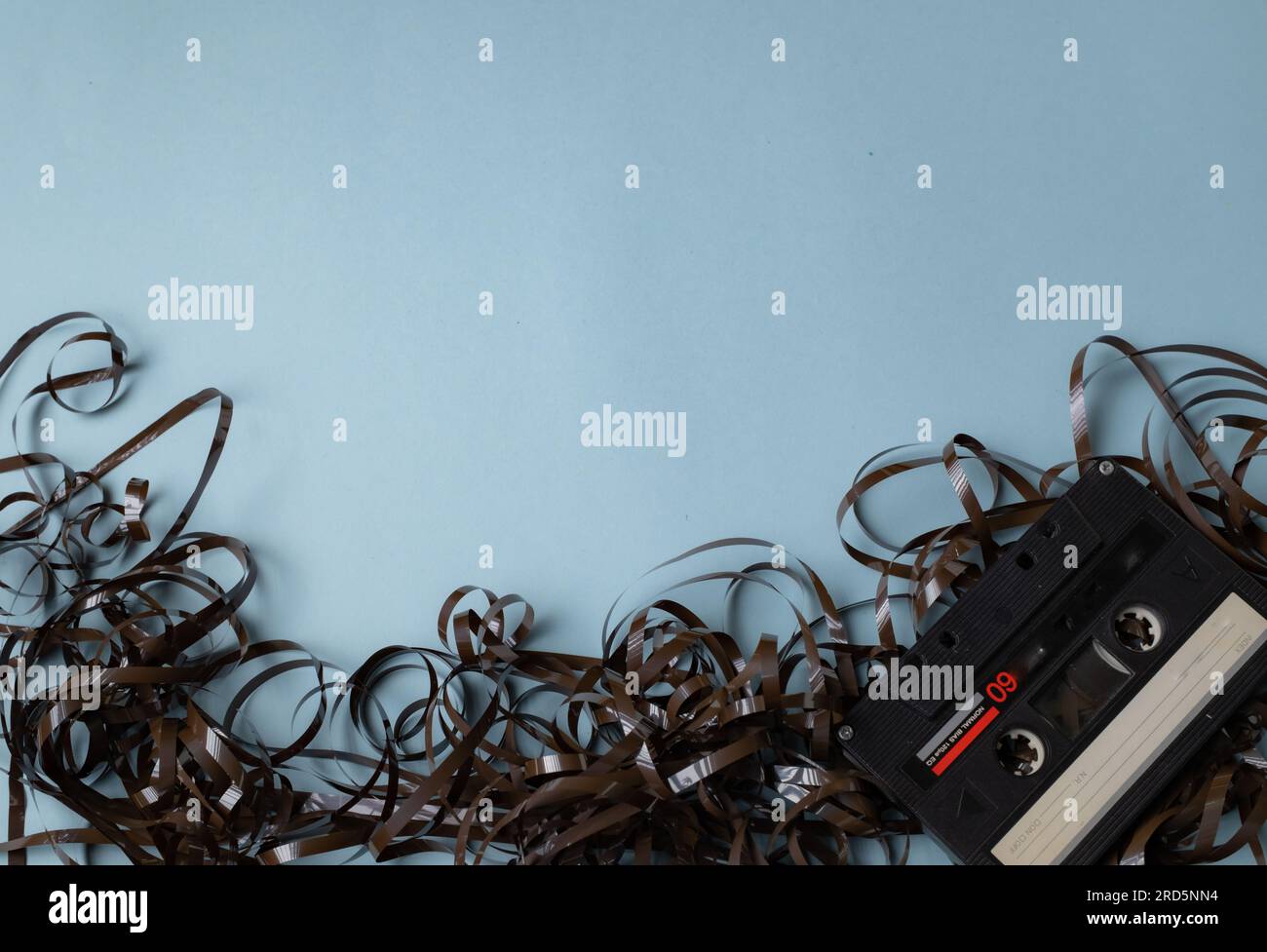 photo of tangled vintage cassette tape Stock Photo - Alamy