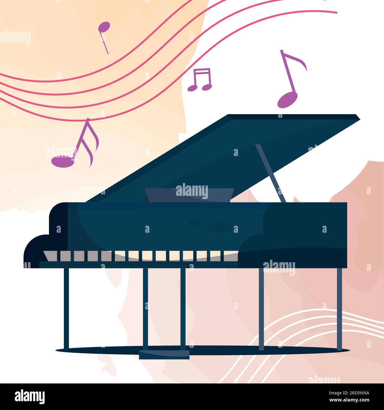 Isolated colored piano musical instrument Vector Stock Vector Image ...