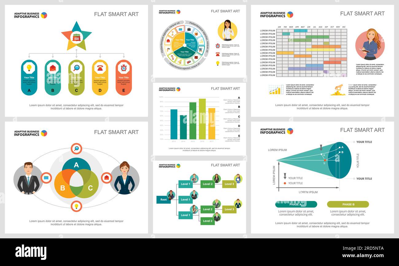 Colorful management or analytics concept infographic charts set Stock ... Colorful management or analytics concept infographic charts set Stock ...