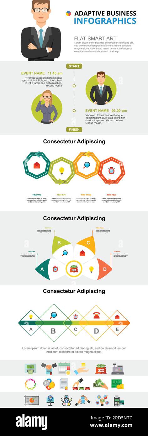 Management and consulting concept infographic charts set Stock Vector ...