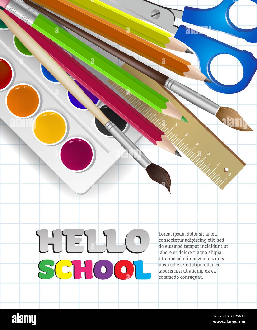 Watercolor colored pencil and pencil on paper hi-res stock photography ...