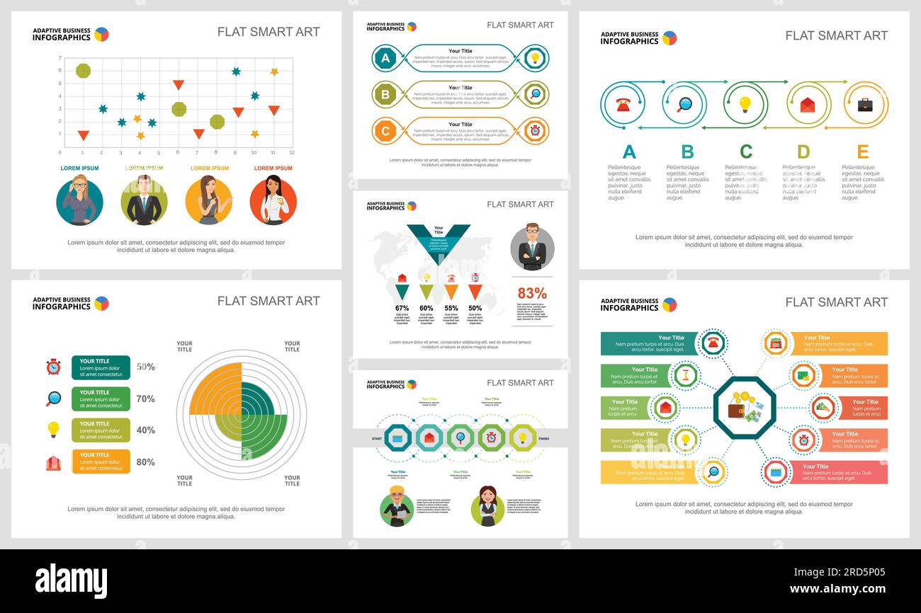Colorful finance or banking concept infographic charts set Stock Vector ...