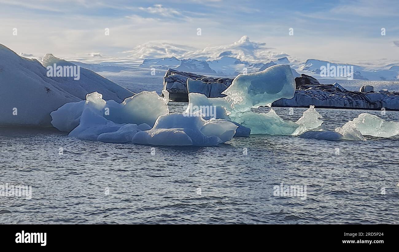 floating iceberg in Iceland in beautiful light Stock Photo - Alamy