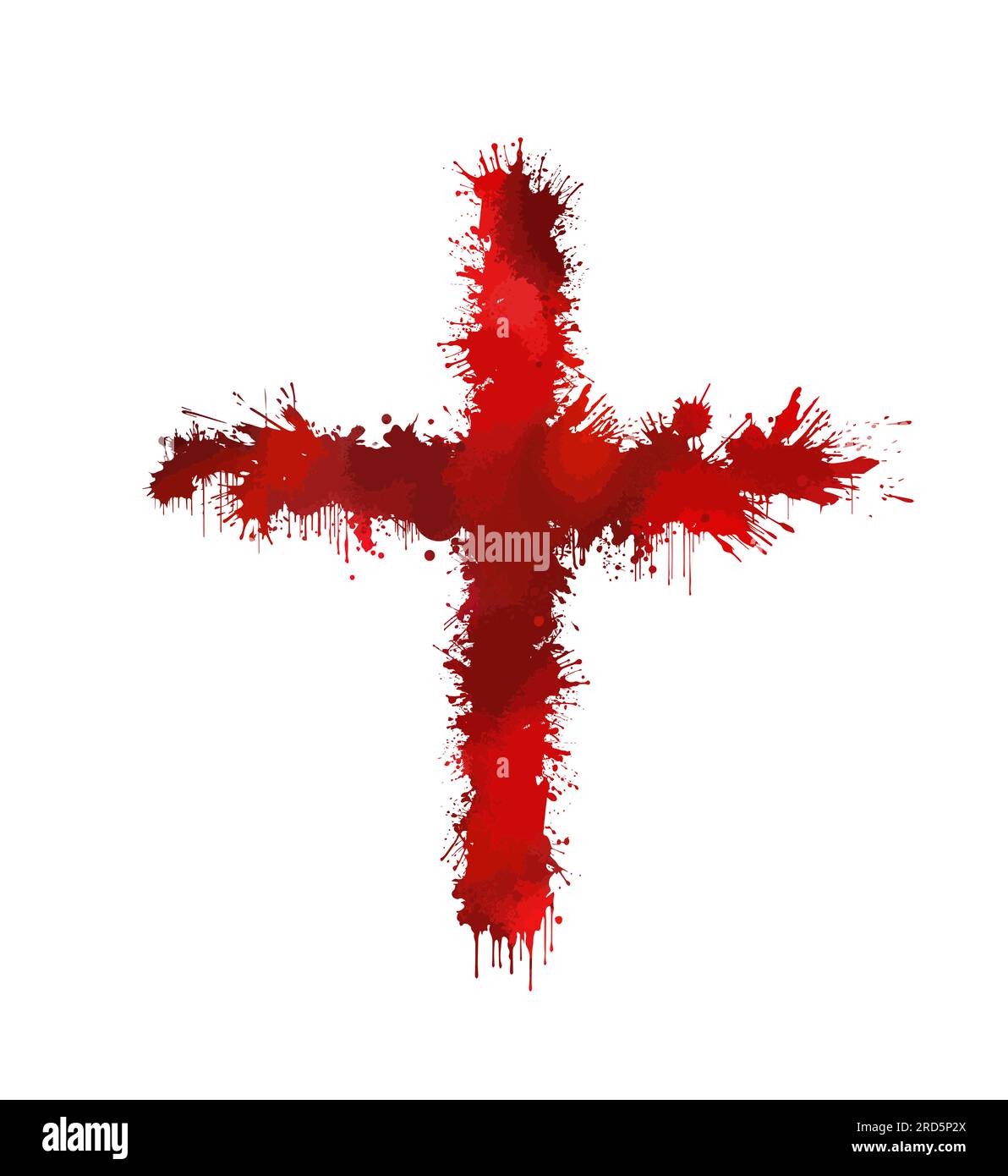 Cross red bloody. Vector illustration Stock Vector Image & Art - Alamy