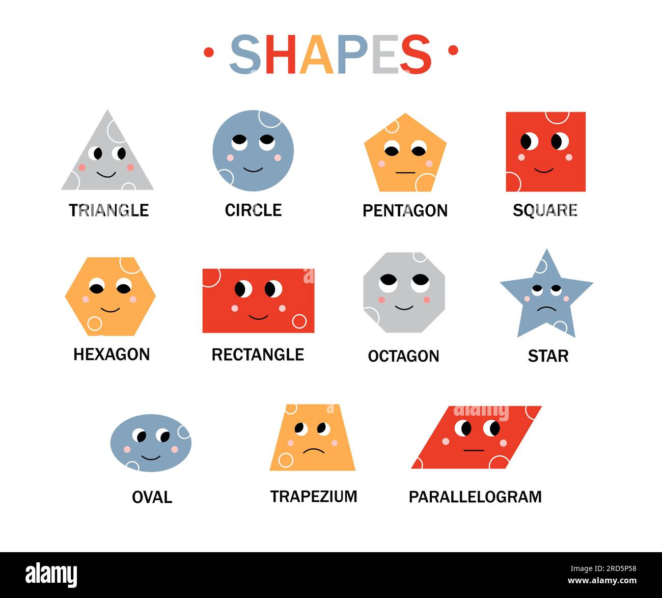 Set of geometric shape characters line Stock Vector Image & Art - Alamy