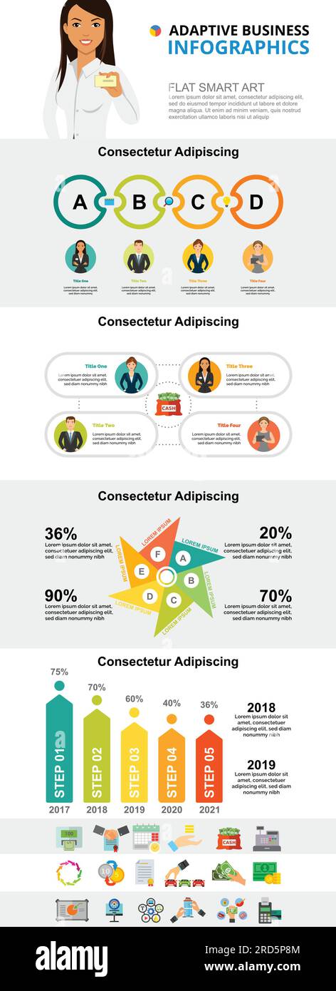 Banking and business planning infographic charts set Stock Vector Image ...