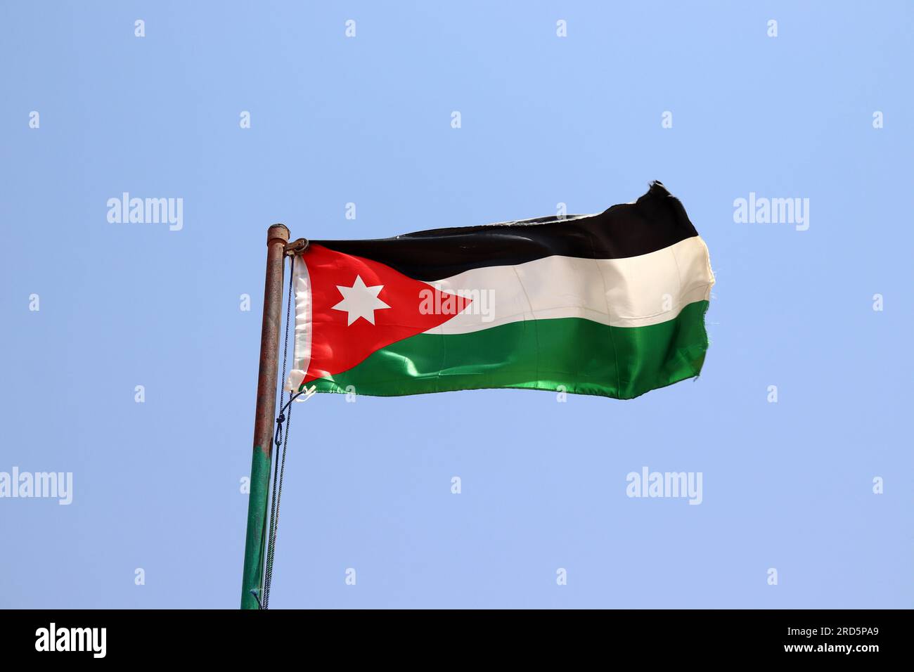 Jordanian flag in Amman city (Jordanian Independence Day) Arab muslim ...