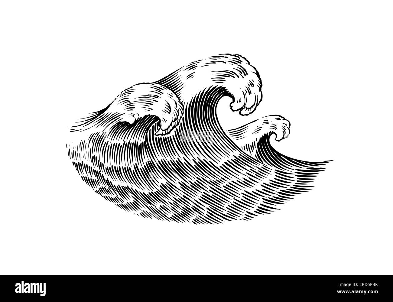 Atlantic Tidal Waves Vintage Old Engraved Hand Drawn Labels Marine And Nautical Or Sea Ocean