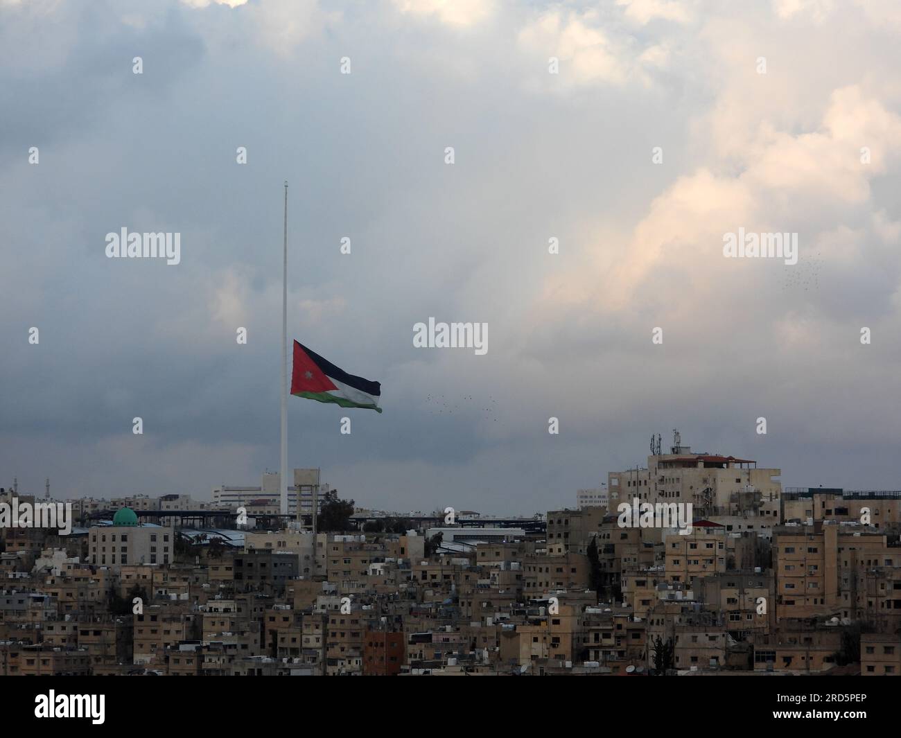 Amman, Jordan : Jordanian flag mast (Jordanian buildings Stock Photo ...