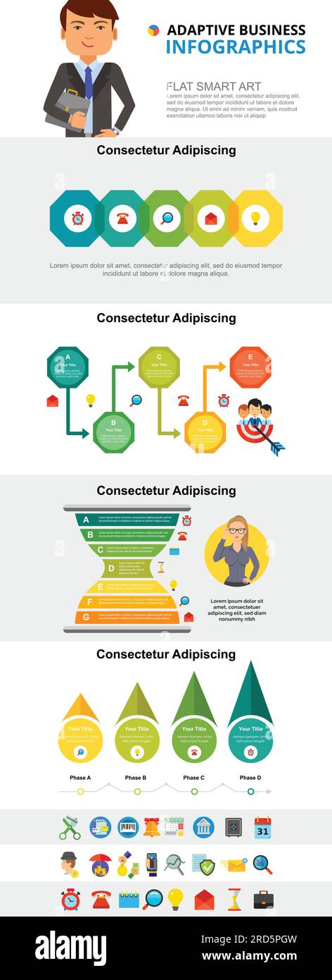 Management and planning infographic charts set Stock Vector Image & Art ...