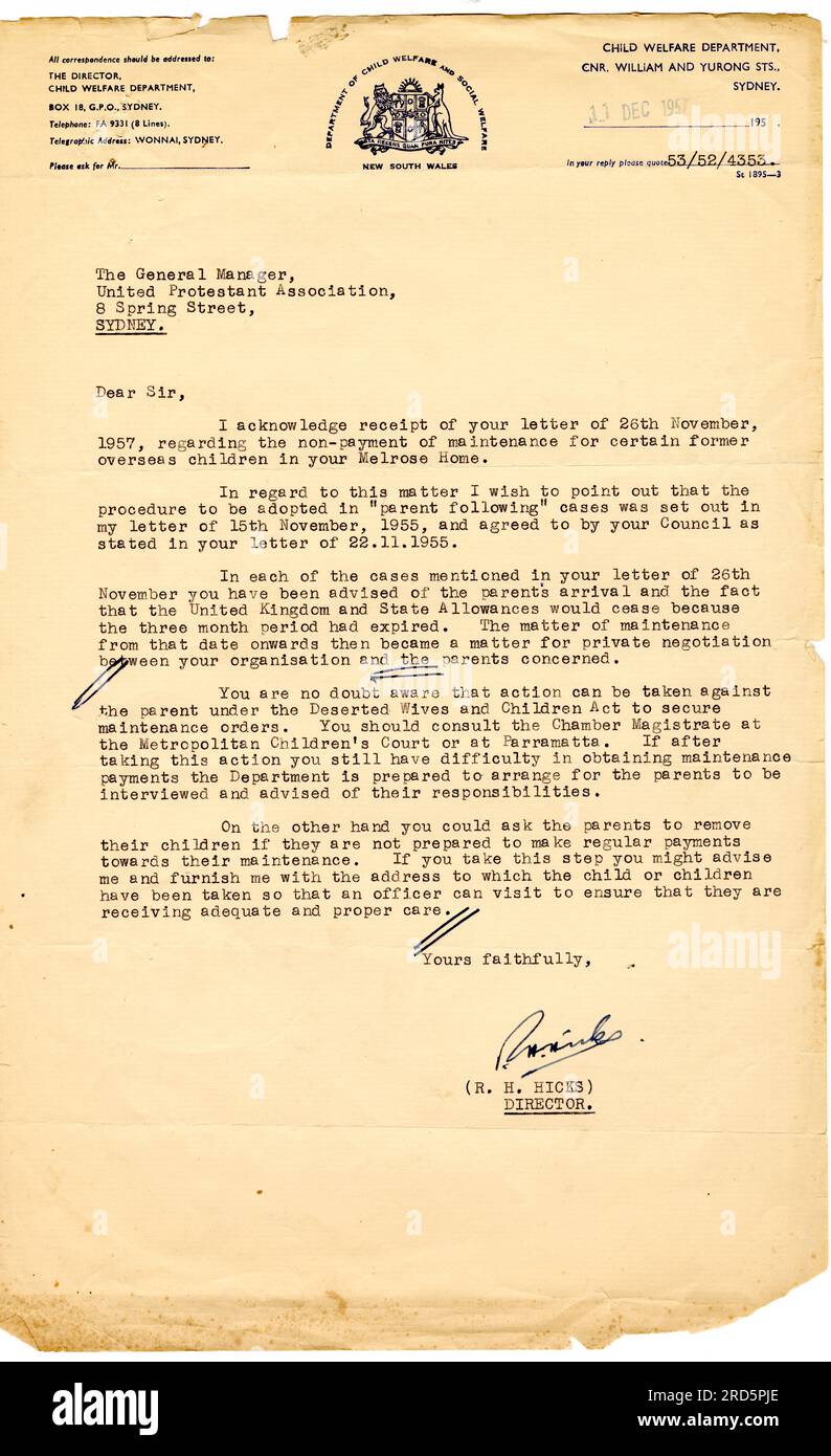 Letter to parents hi-res stock photography and images - Alamy