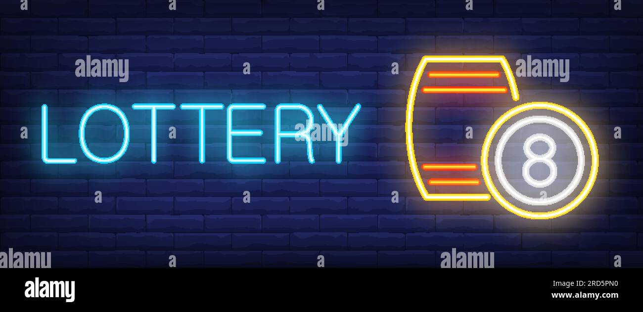 Lottery neon sign Stock Vector Image & Art - Alamy