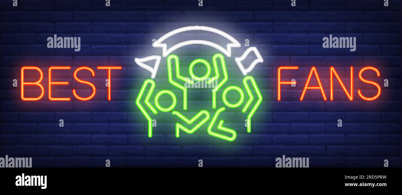 Best fans neon sign Stock Vector Image & Art - Alamy