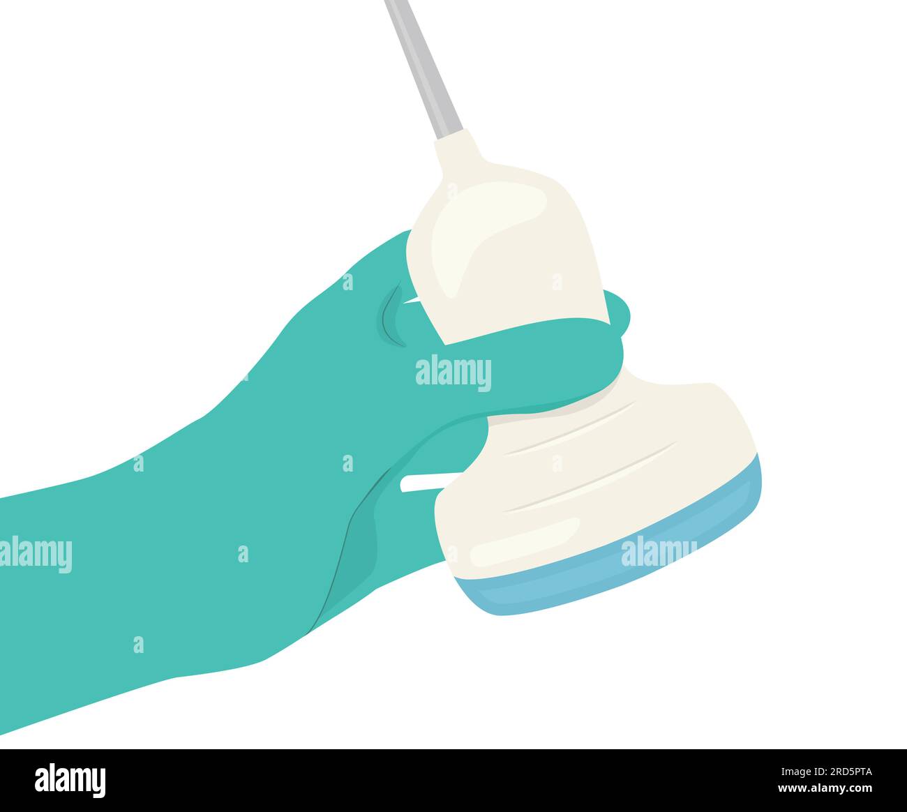 doctor hand holding ultrasound probe -vector illustration Stock Vector ...