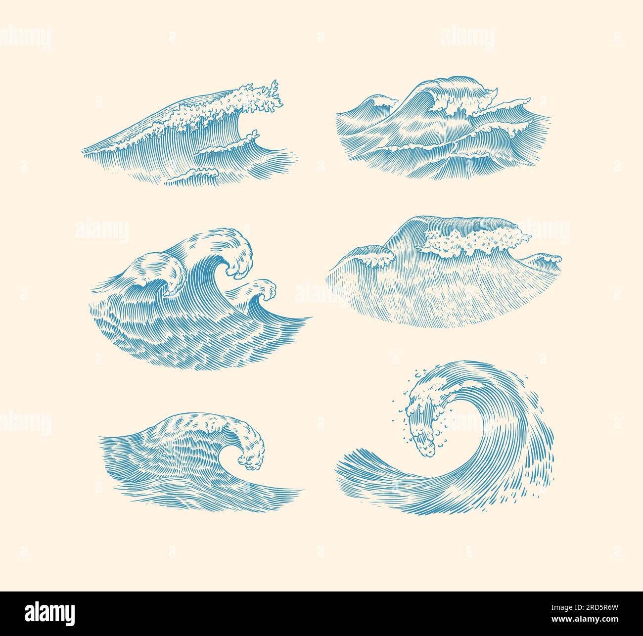 Atlantic tidal waves. Vintage old engraved hand drawn labels. Marine ...