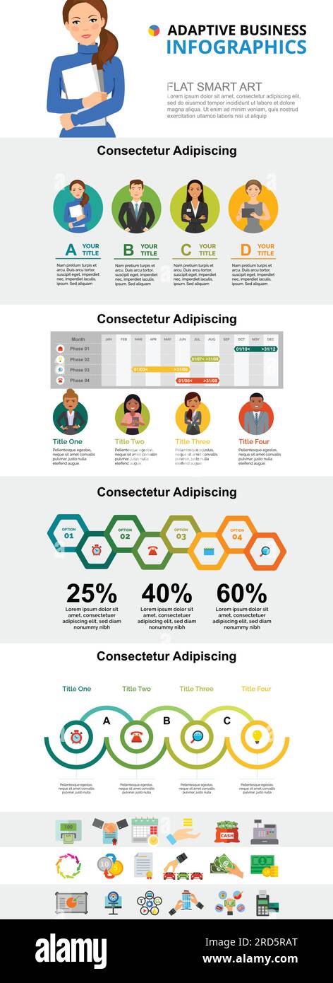 Management and planning infographic charts set Stock Vector Image & Art ...