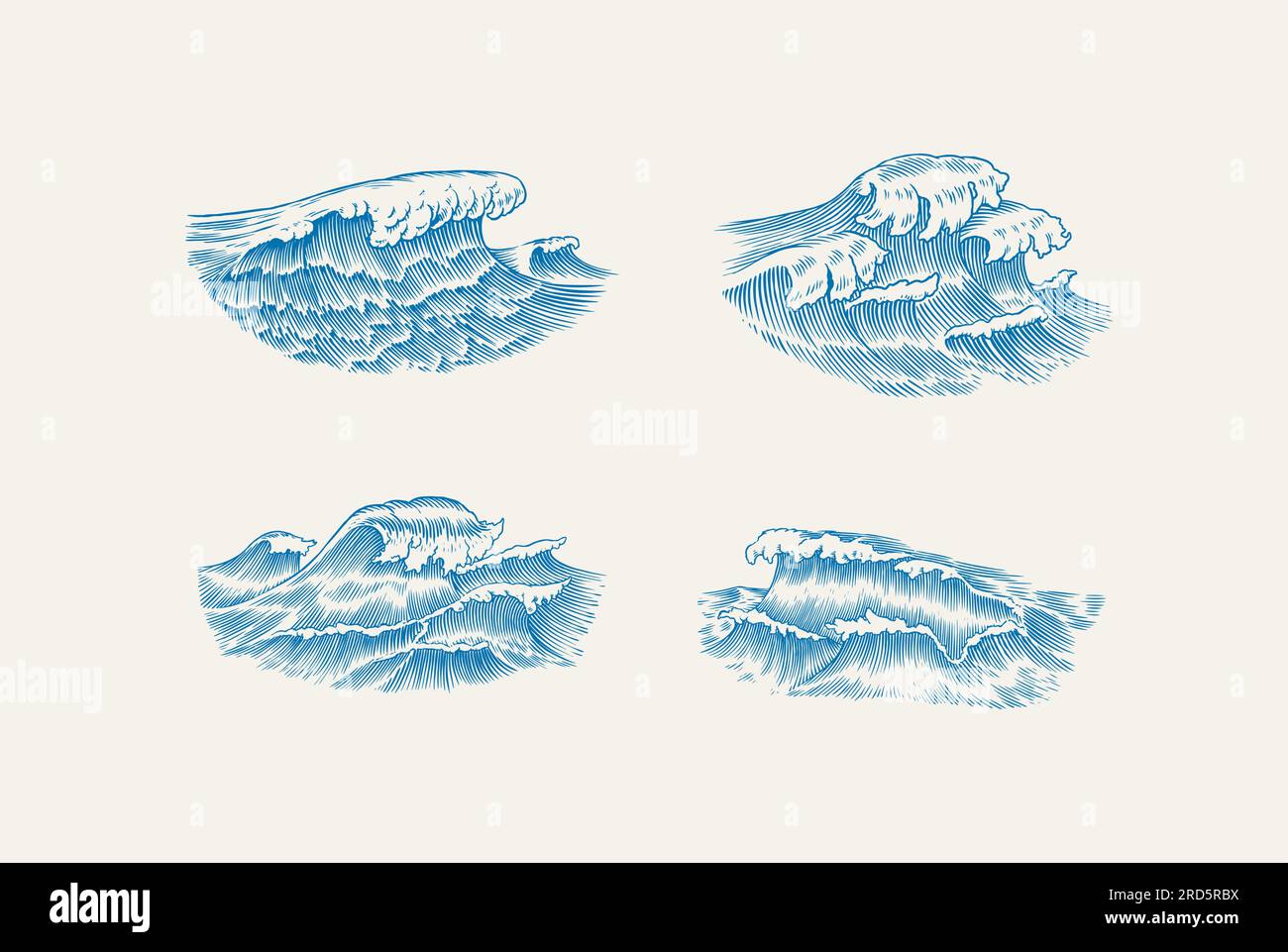 Atlantic tidal waves. Vintage old engraved hand drawn labels. Marine ...