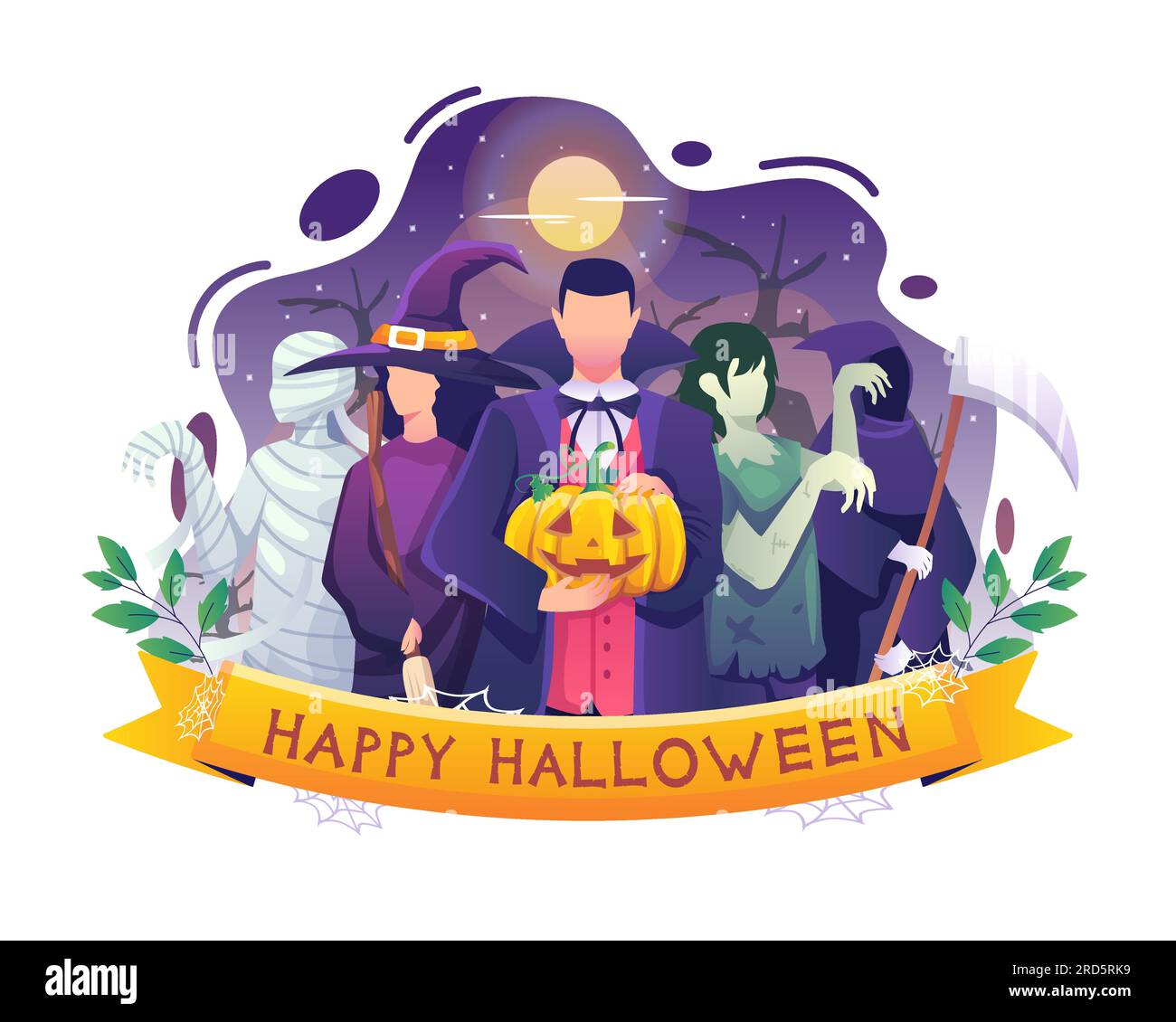 Cartoon happy vampire man Stock Vector Images - Alamy