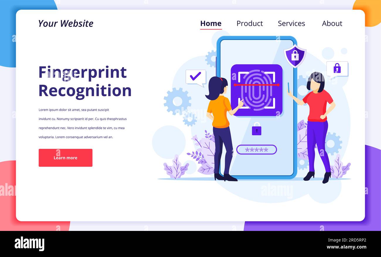 Mobile phone scanning fingerprint Stock Vector Images - Alamy