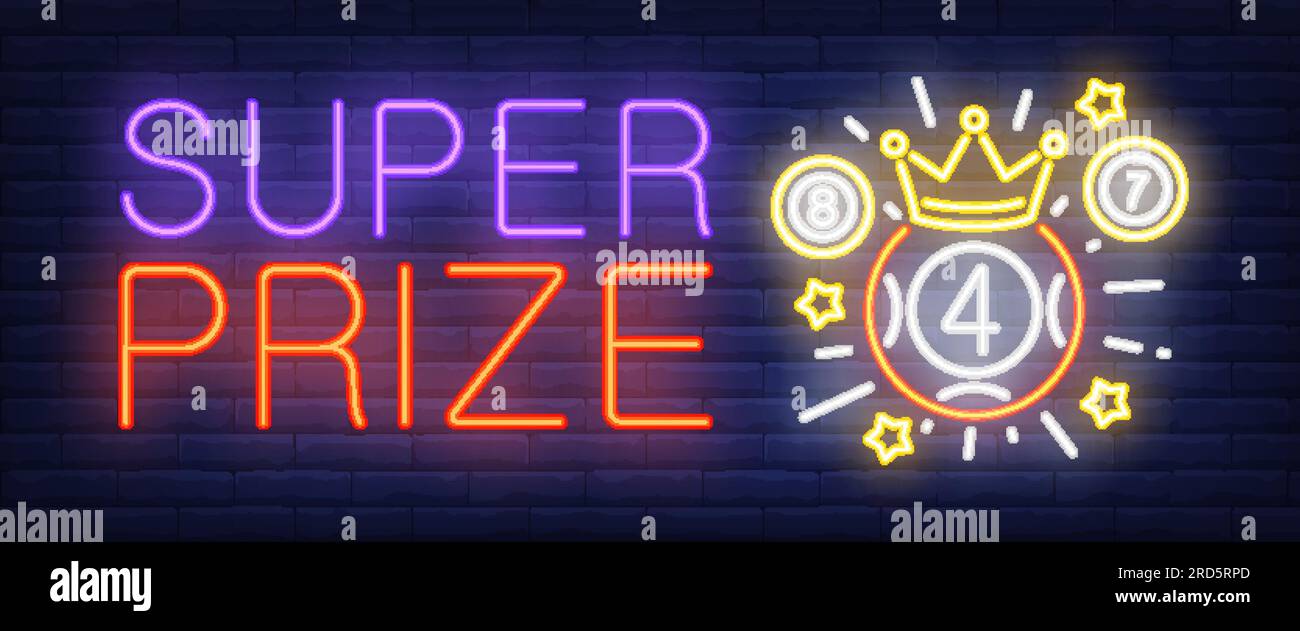 Super prize neon sign Stock Vector Image & Art - Alamy