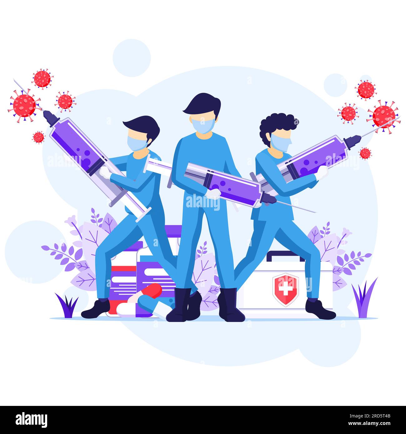 Frontline doctors Stock Vector Images - Alamy