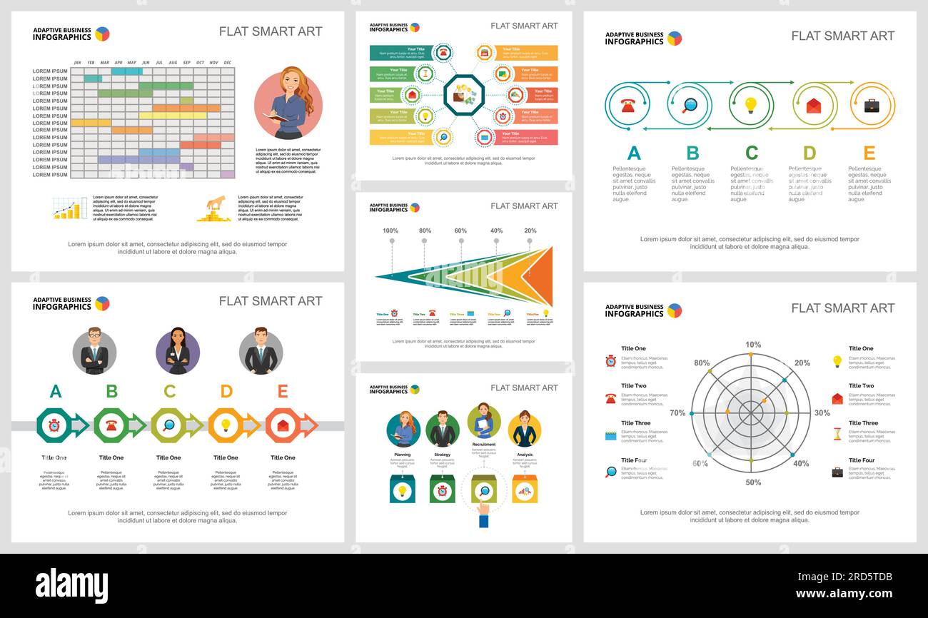 Colorful finance and analysis concept infographic charts set Stock ...