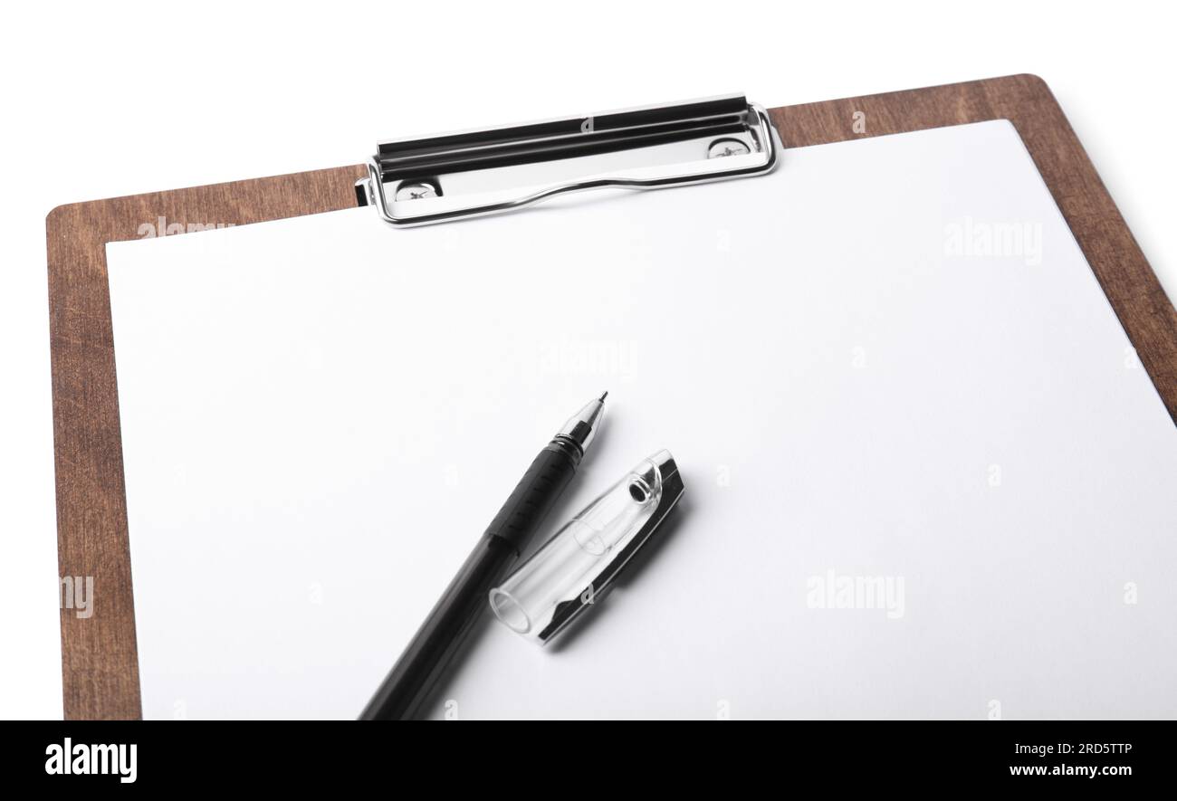 Clipboard With Paper And Pen