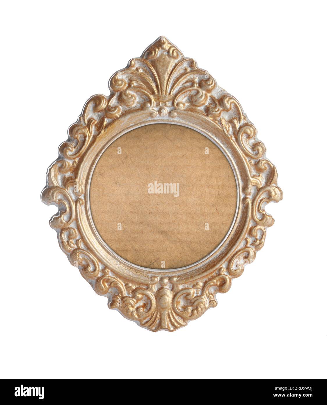 Beautiful empty vintage frame isolated on white Stock Photo - Alamy