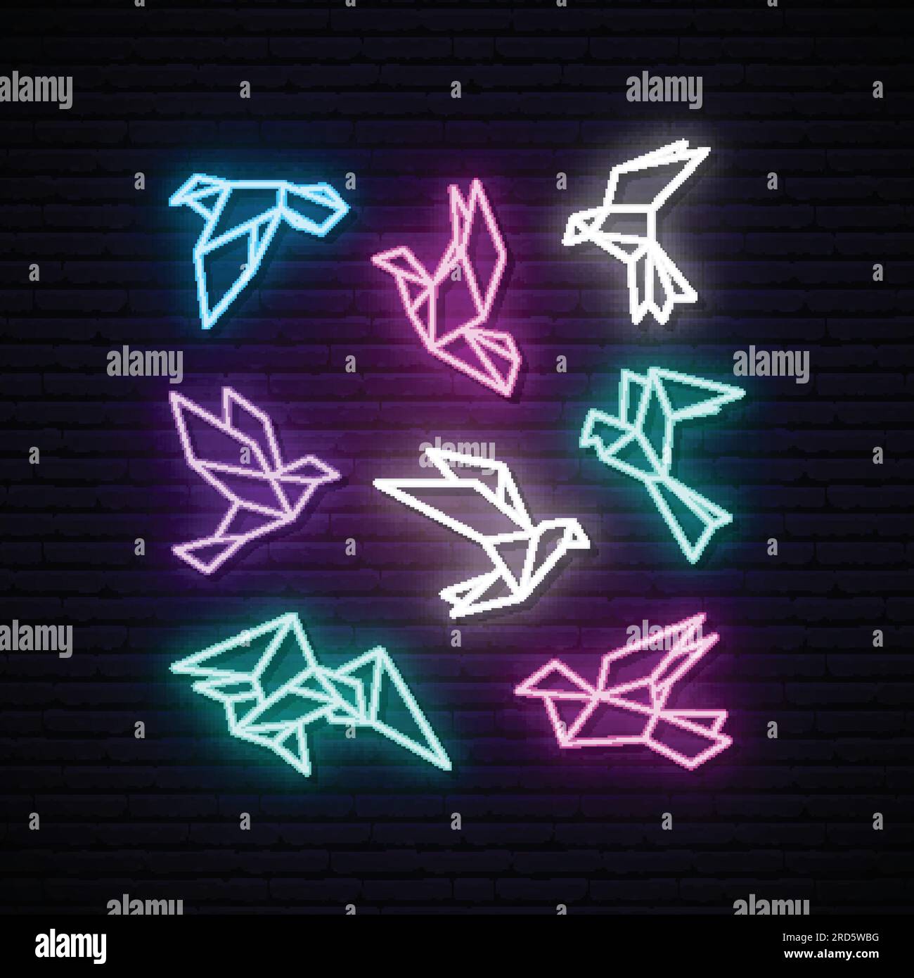 Peace sign neon Stock Vector Images - Alamy