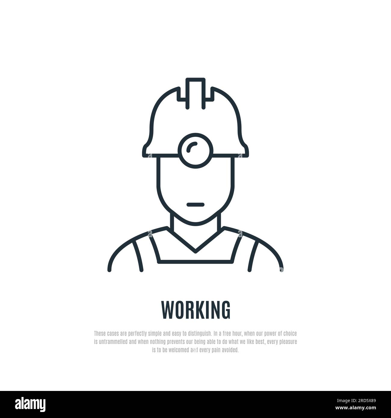 Fuel engineer outline emblem. Construction worker in helmet with wrench ...