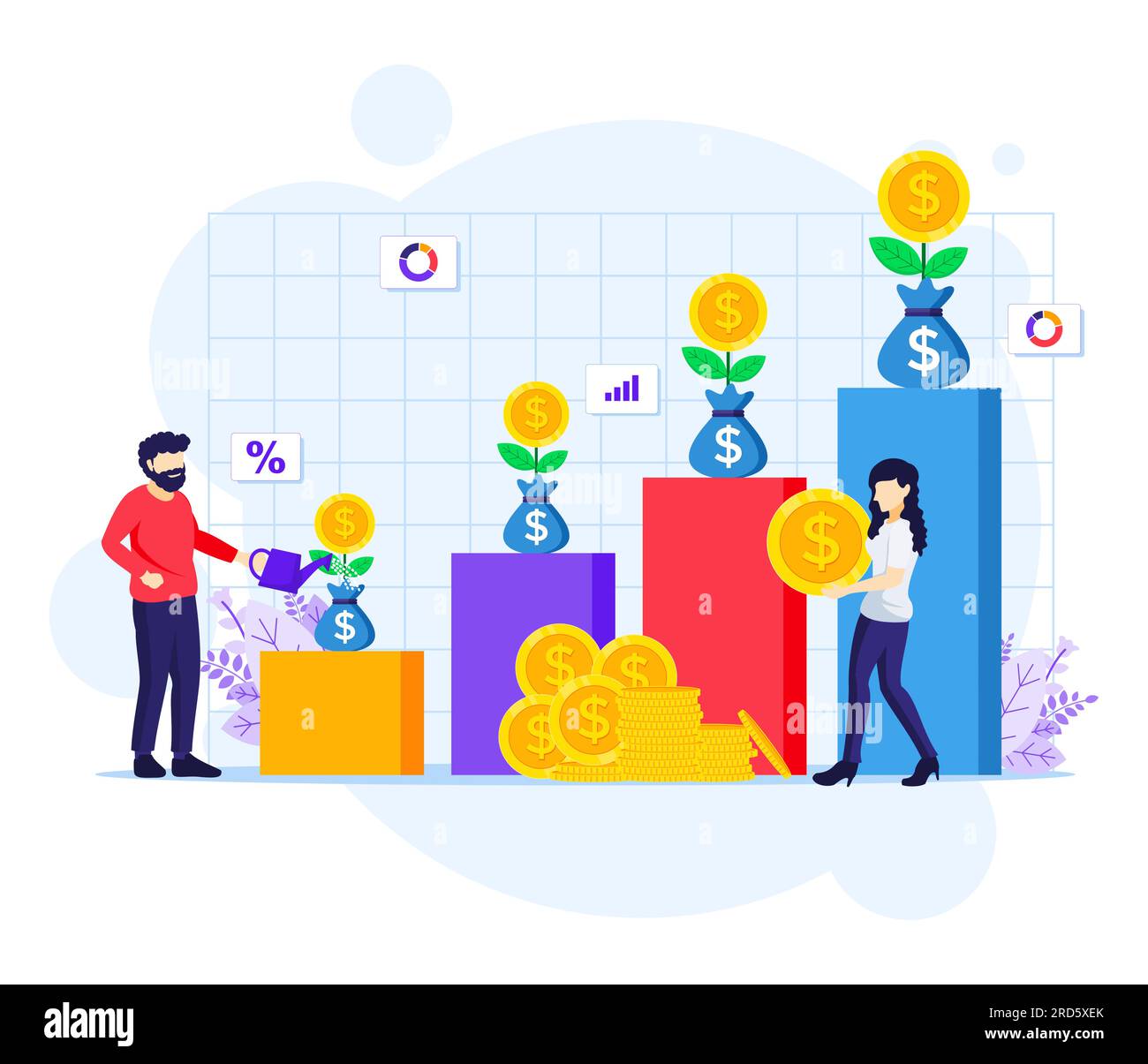 Money man collect Stock Vector Images - Alamy