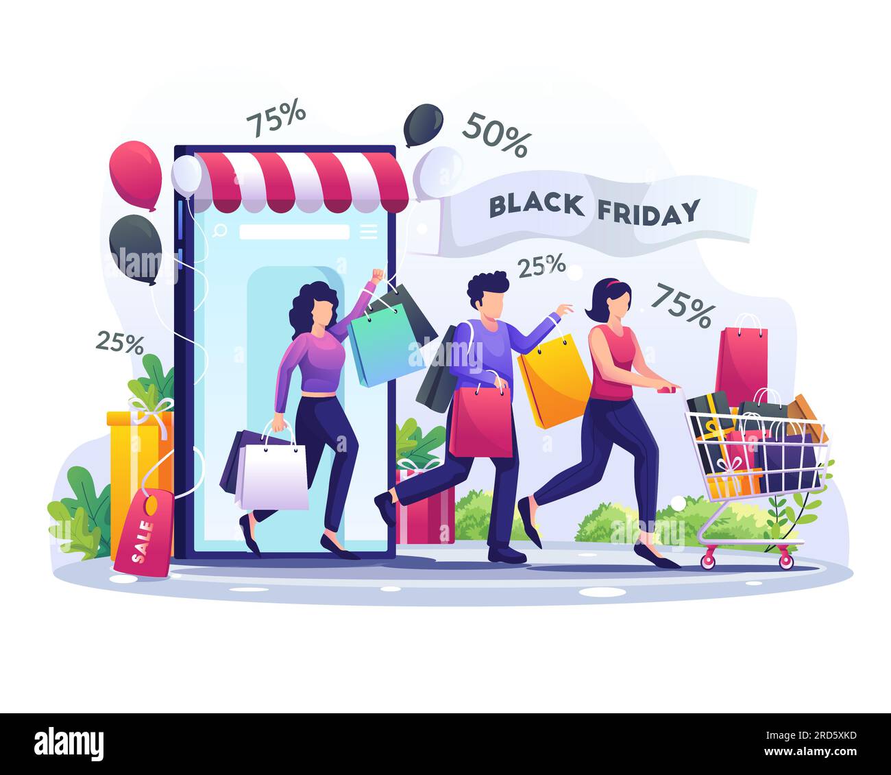 Black Friday Shopping Clipart