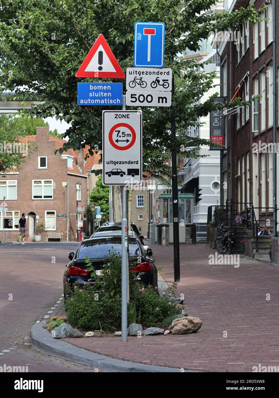 Street Signs on Boomstraat street in Dordecht, The Netherlands Stock ...