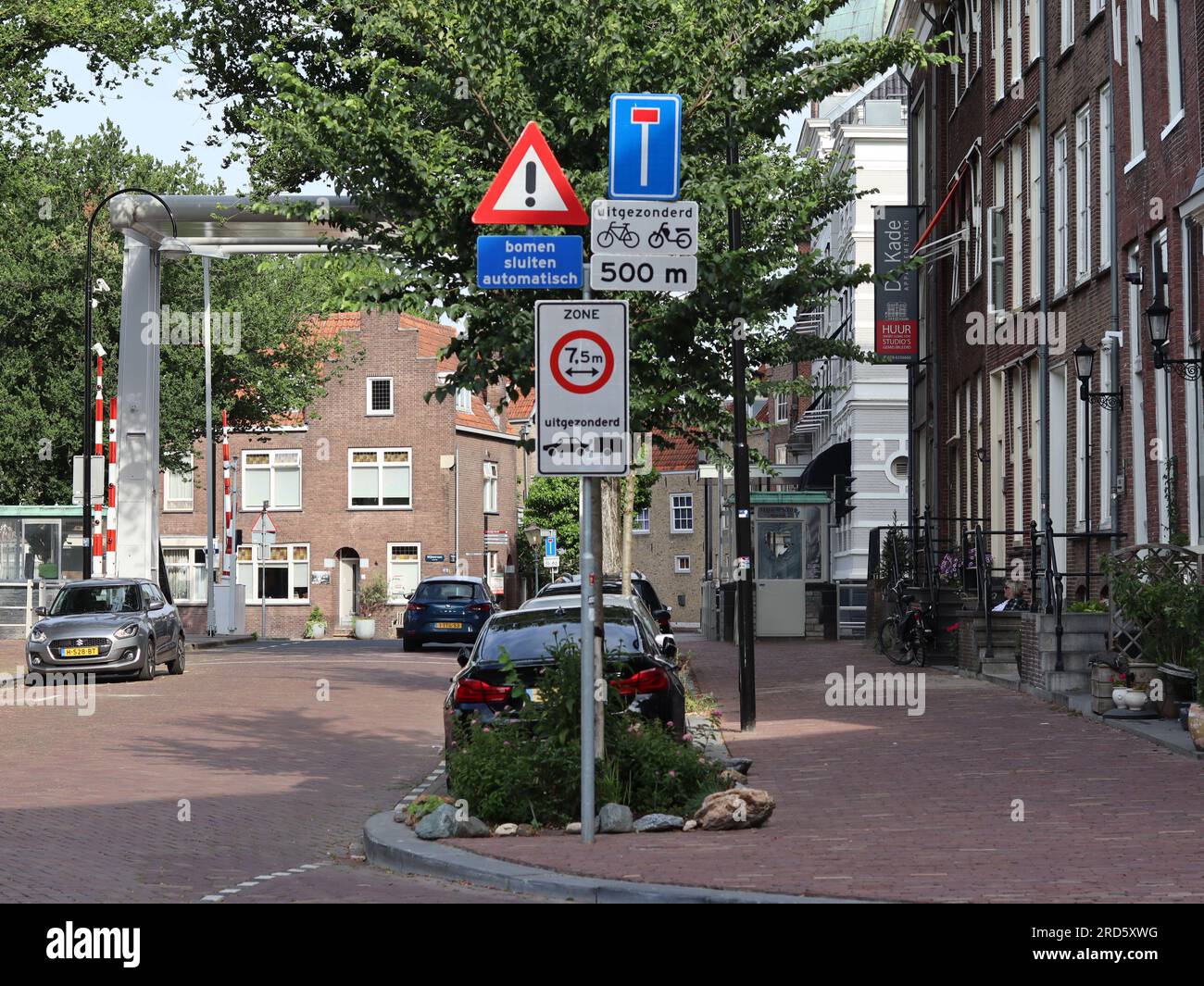 Street Signs on Boomstraat street + Boombrug Bridge in Dordecht, The ...