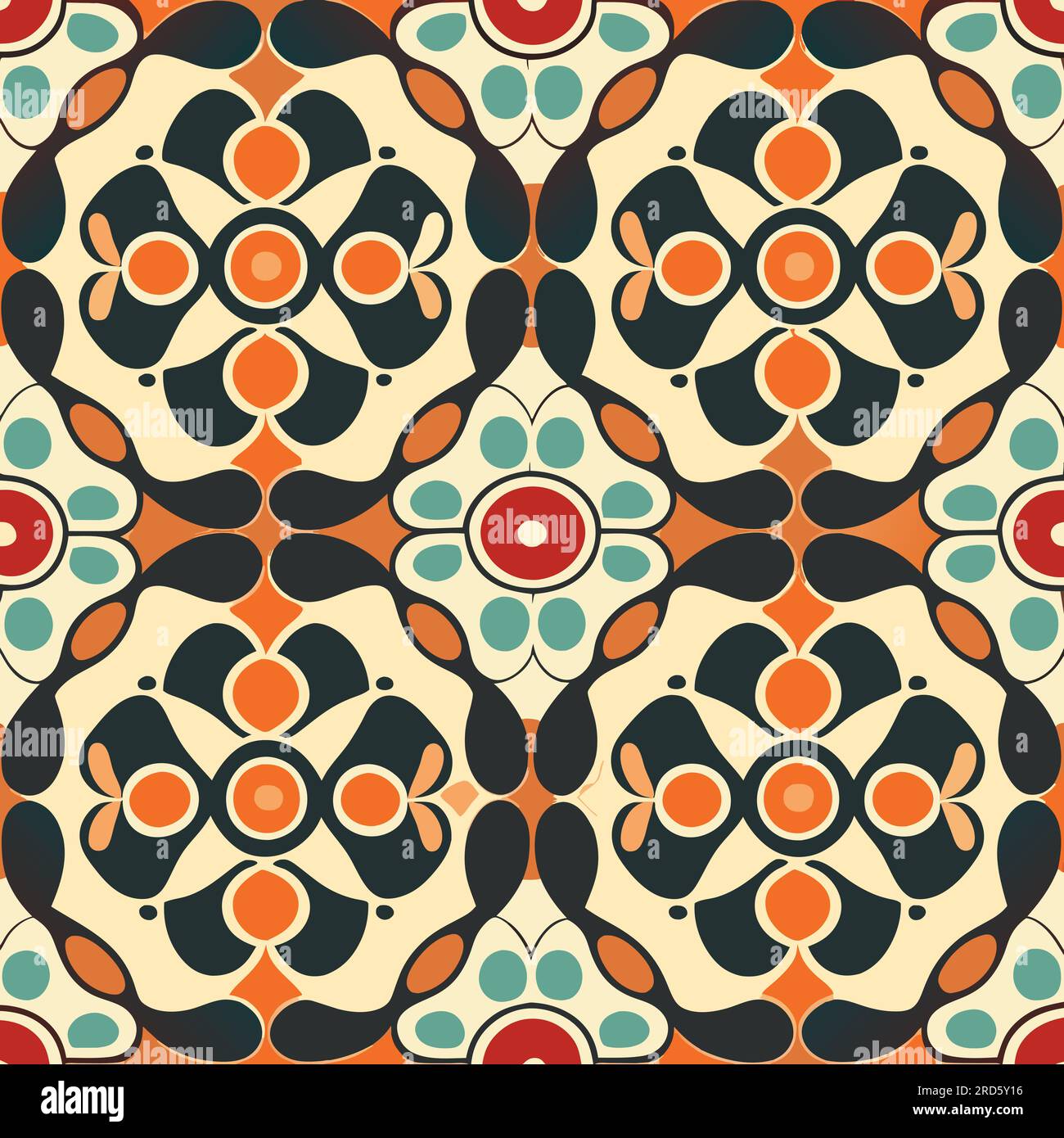 seamless ethnic rotary repeat fabric and tile design Stock Photo - Alamy