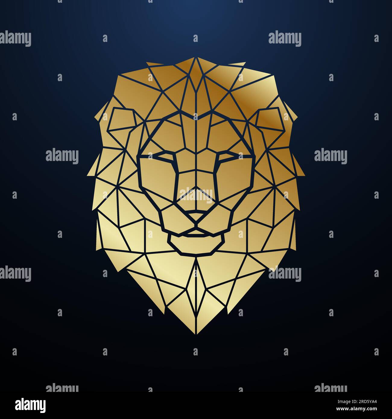 Geometric Lion Head Tattoo